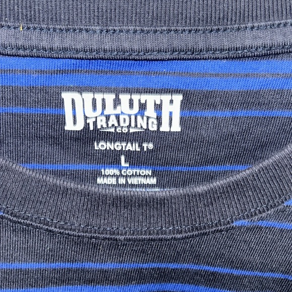 Duluth Trading Co | Shirts | Duluth Trading Co Longtail T Blue Black ...